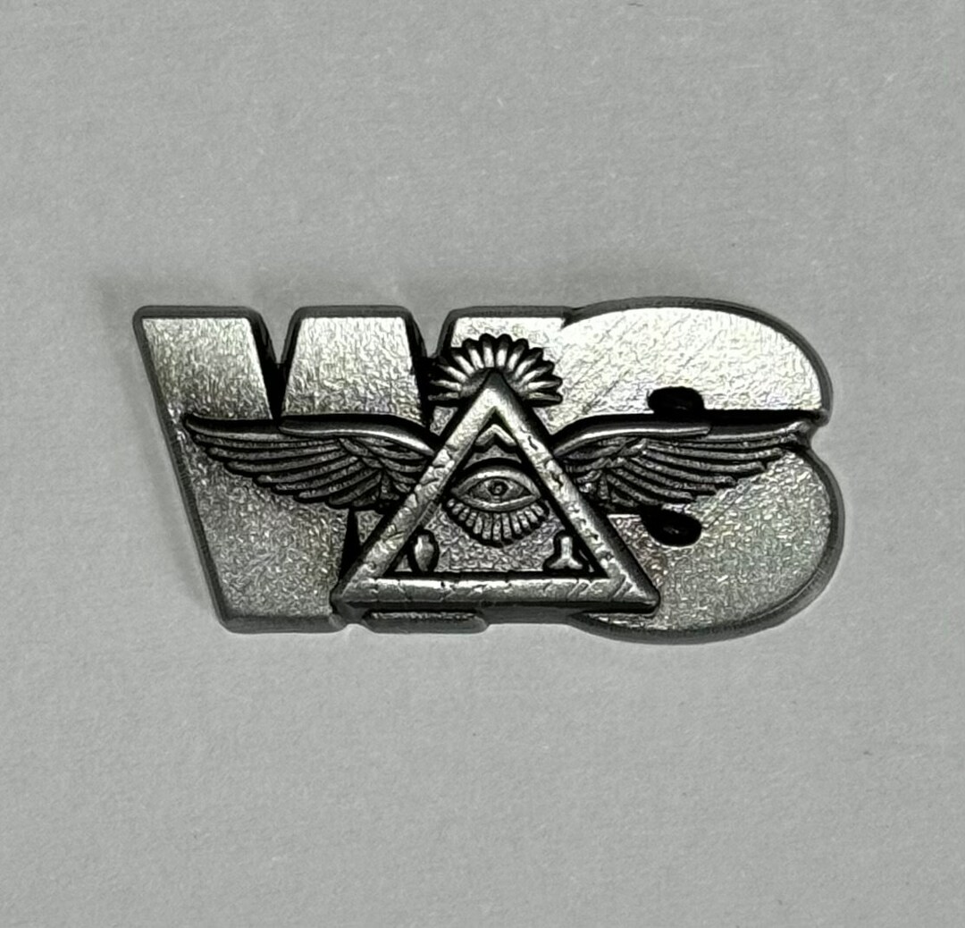 Widows Sons Lapel Pin WS With Winged Pyramid 1.25” in Antique Silver - Etsy