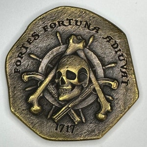 Treasure Cob Style Pirate Challenge Coin With Freemason Masonic ...
