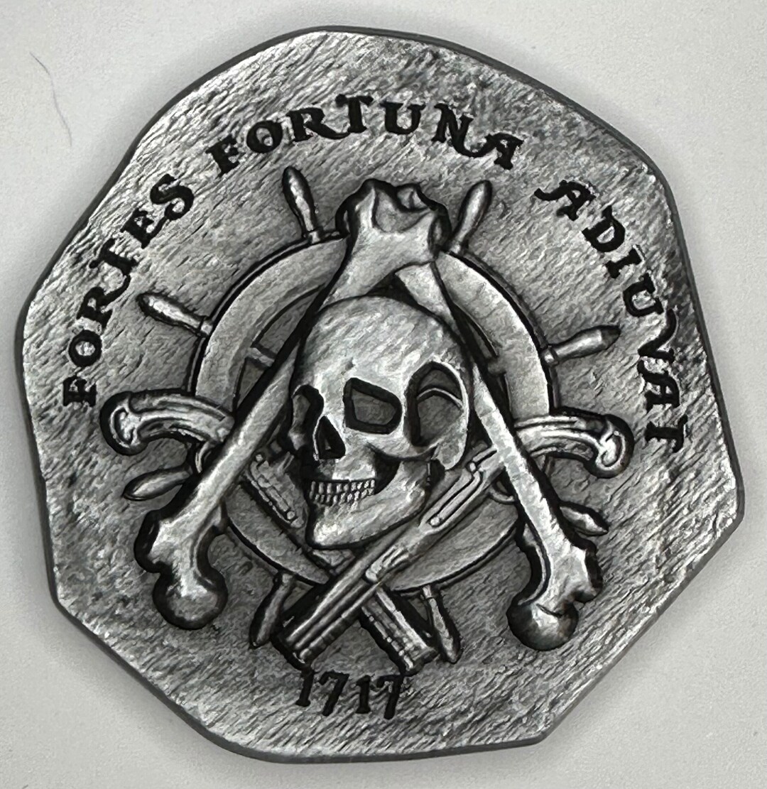 Treasure Cob Style Pirate Challenge Coin With Freemason Masonic ...
