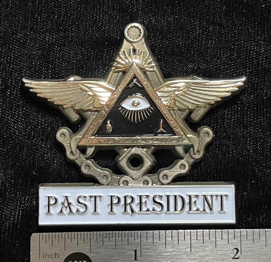 Widows Sons Masonic Riders Association "winged Pyramid" Officer Pin Past Chapter President - Etsy