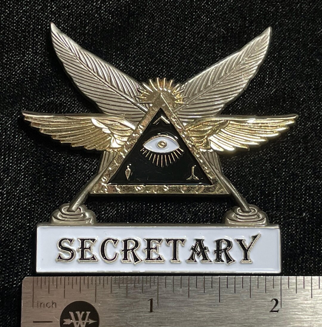 Widows Sons Masonic Riders Association "winged Pyramid" Officer Pin ...