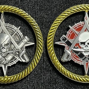 Spinner Style Pirate Challenge Coin With Freemason Masonic Symbolism, 2 ...