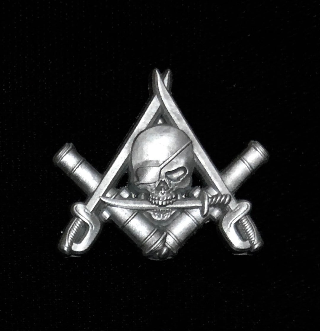 Cannons and Cutlasses Masonic Pirate Pin 1.25 in Silver - Etsy