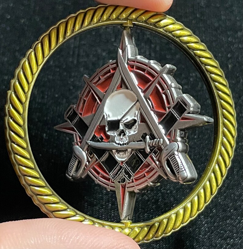Spinner Style Pirate Challenge Coin With Freemason Masonic - Etsy