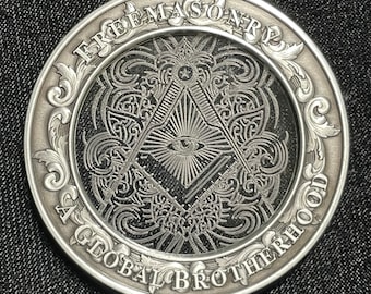 Silver Masonic Coin | Etsy