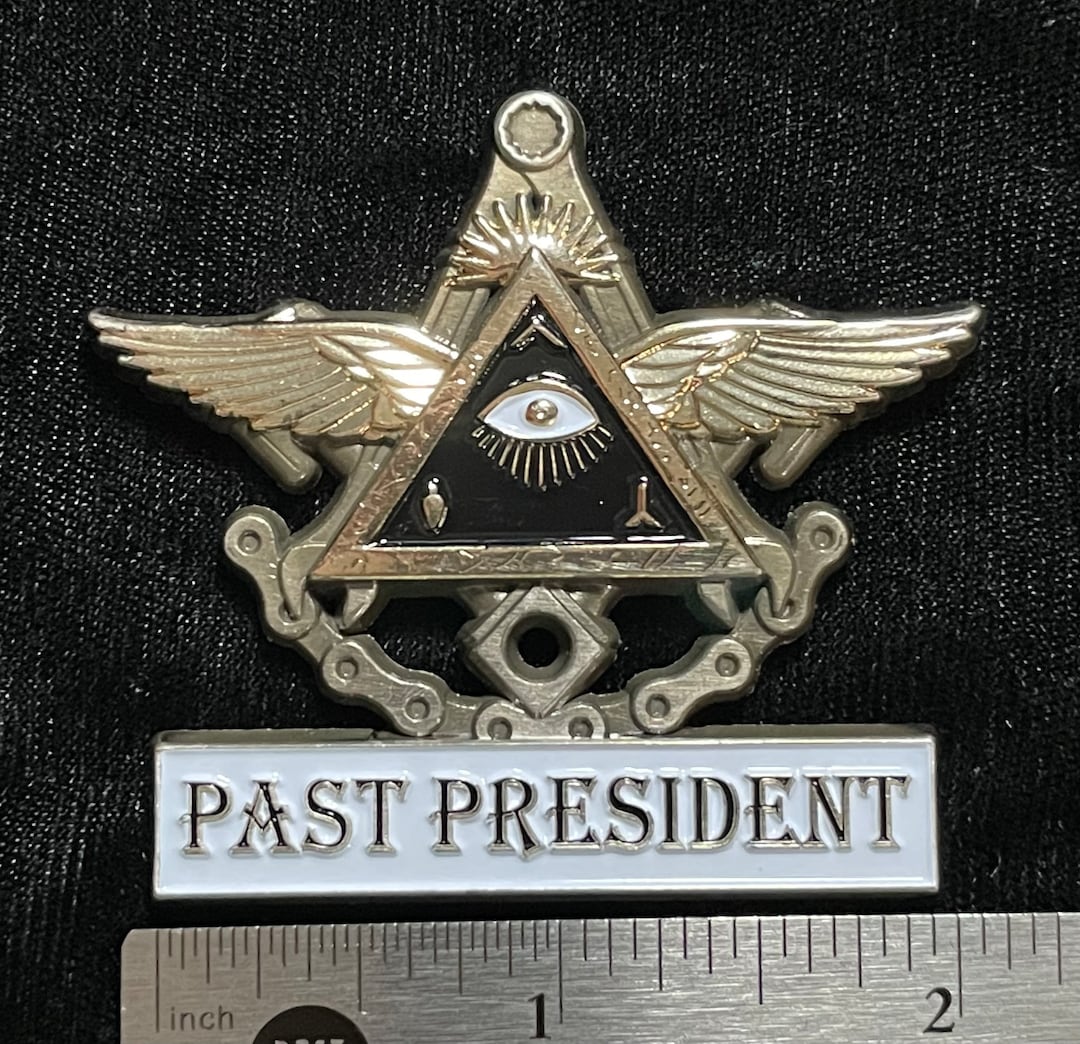 Widows Sons Masonic Riders Association winged Pyramid Officer Pin Past ...