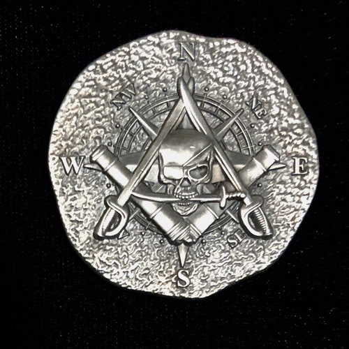 Treasure Cob Style Pirate Challenge Coin With Freemason - Etsy
