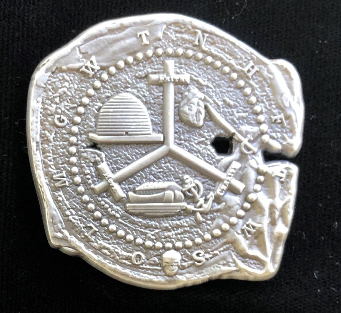 Doubloon Style Pirate Challenge Coin With Freemason Masonic - Etsy