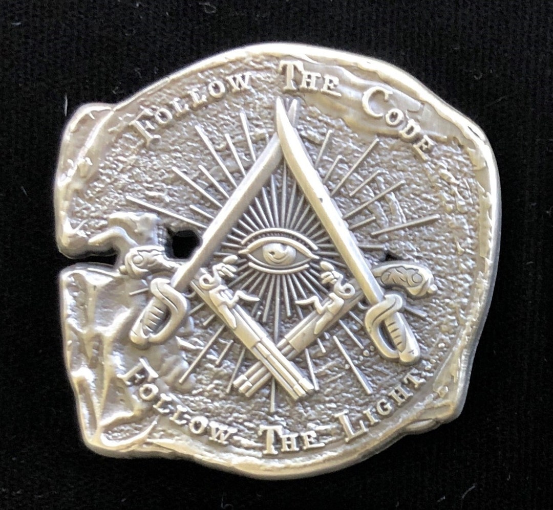 Doubloon Style Pirate Challenge Coin With Freemason Masonic - Etsy