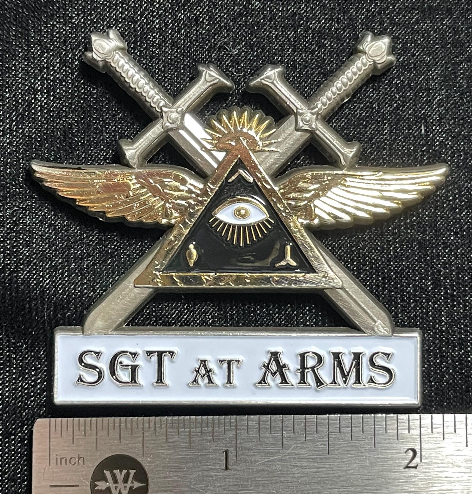 Widows Sons Masonic Riders Association "winged Pyramid"" Officer Pin Sgt Sergeant at Arms - Etsy