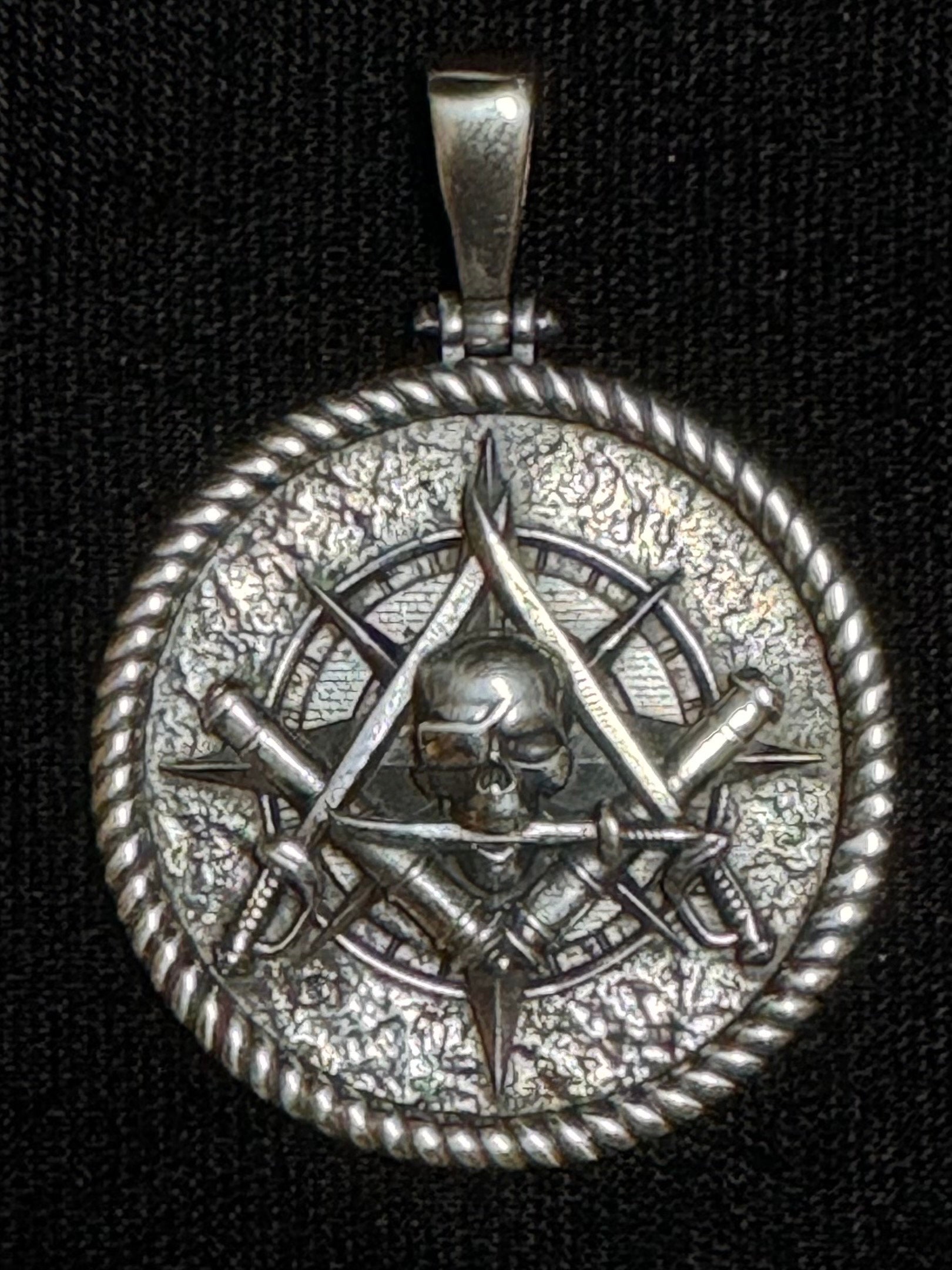 Cannons and Cutlasses Masonic Pirate Pendant 1.5" in Sterling Silver - Etsy