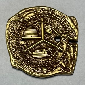 Doubloon Style Pirate Challenge Coin With Freemason Masonic Symbolism ...