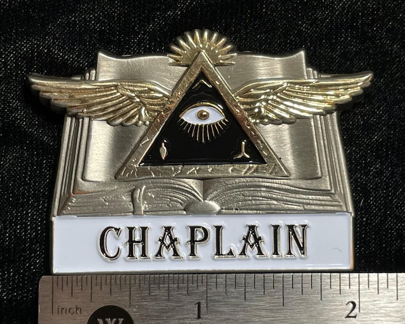 Widows Sons Masonic Riders "winged Pyramid" Officer Pin Chaplain - Etsy