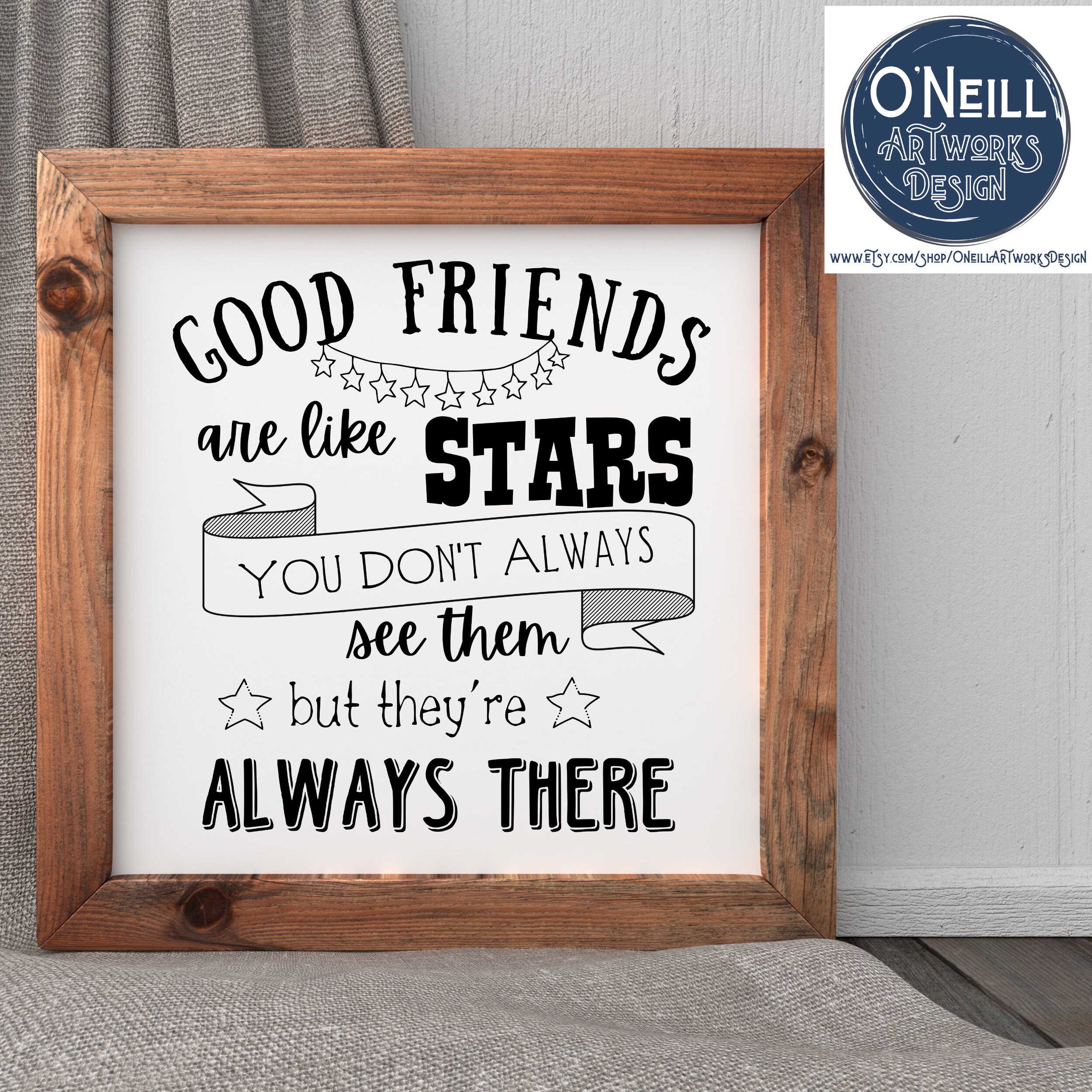 Good Friends Are Like Stars Svg Digital Download File Made - Etsy