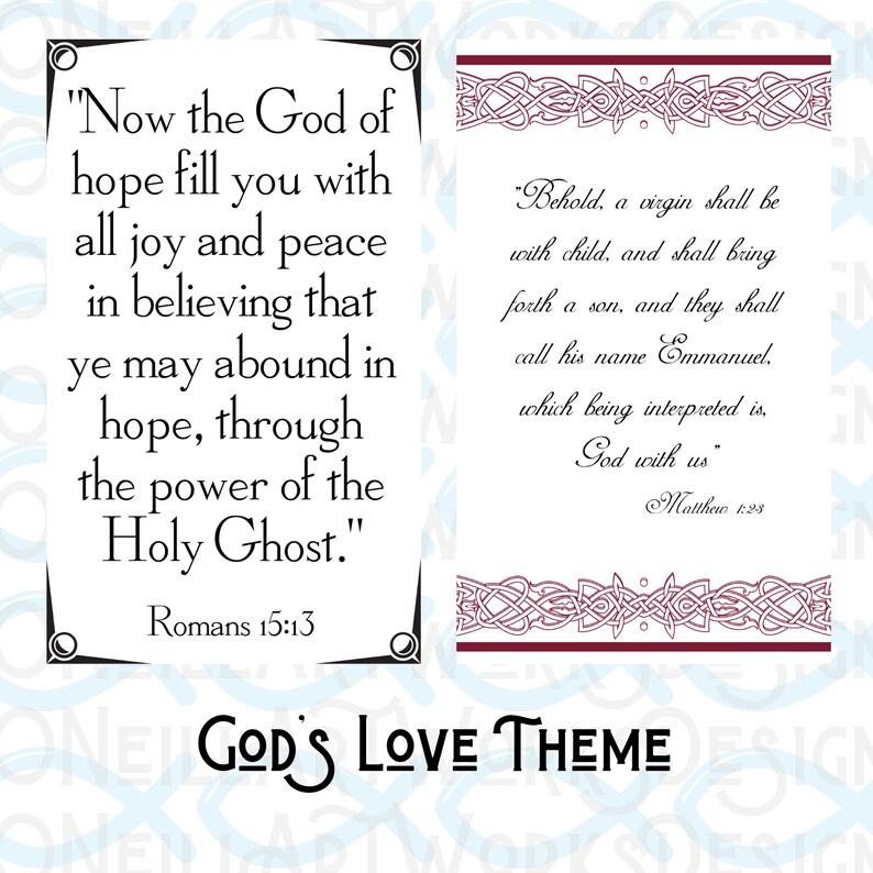 Printable Scripture Cards Christian Greetings Printable | Etsy