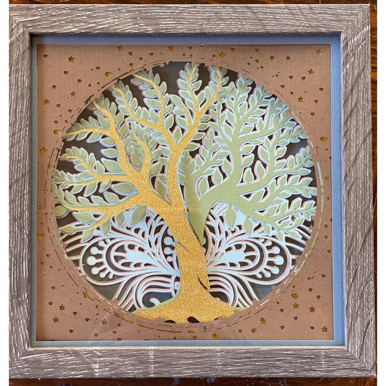Zen Tree of Life SVG | 3D Mandala Shadowbox | Meditation Room Decor ...