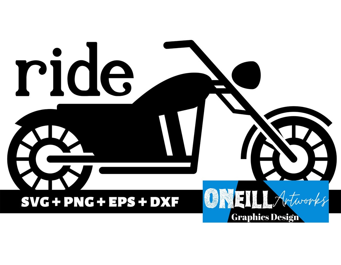 Street motorcycle low rider harley-style decal or cuttable | Etsy