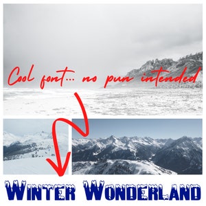 3 Pack of Snow Covered Fonts | Small Caps Ttf Snow Covered Font | All ...