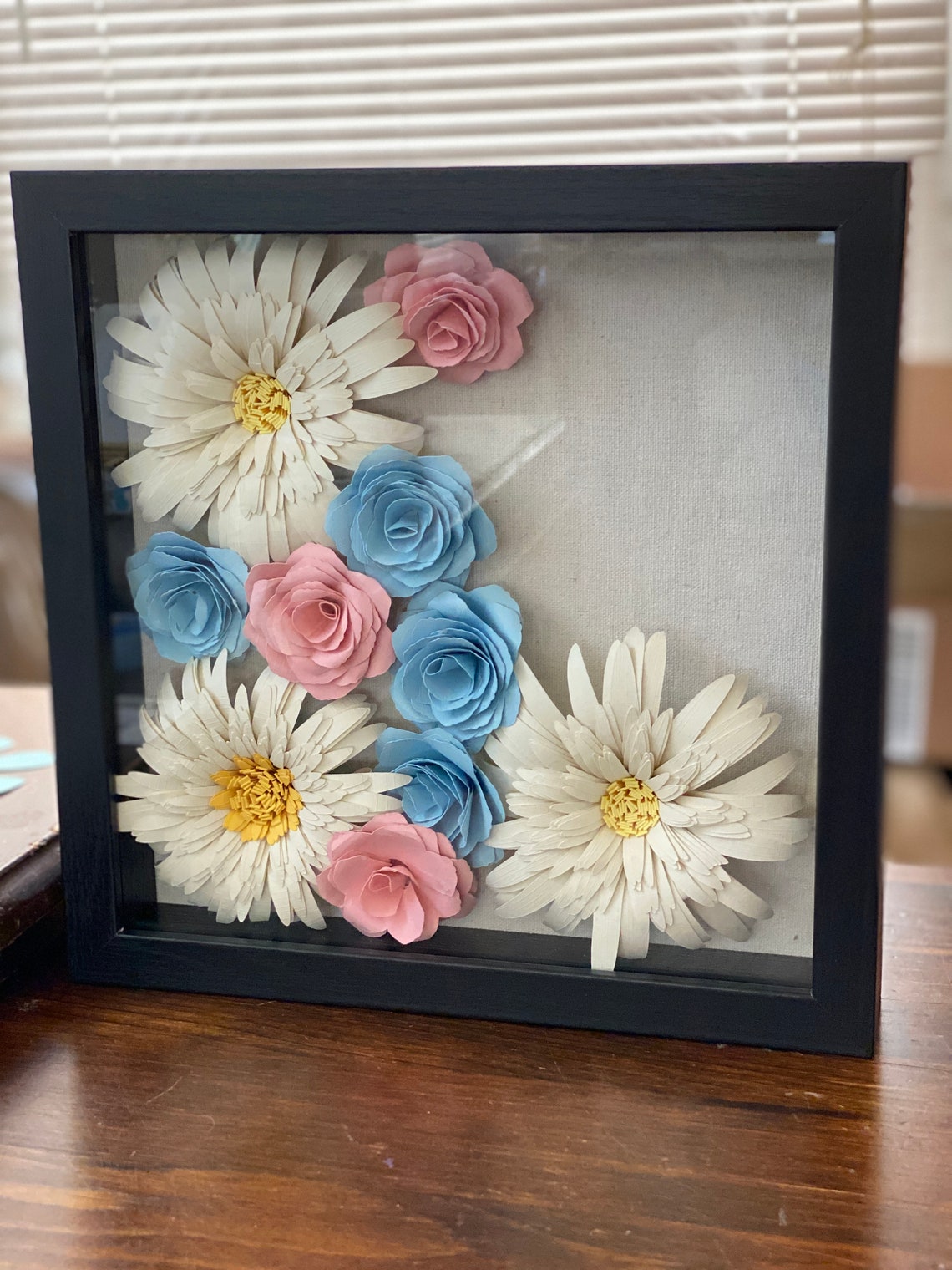 Paper Daisy SVG Template for 3D Flower or Shadowbox Easy Cut | Etsy