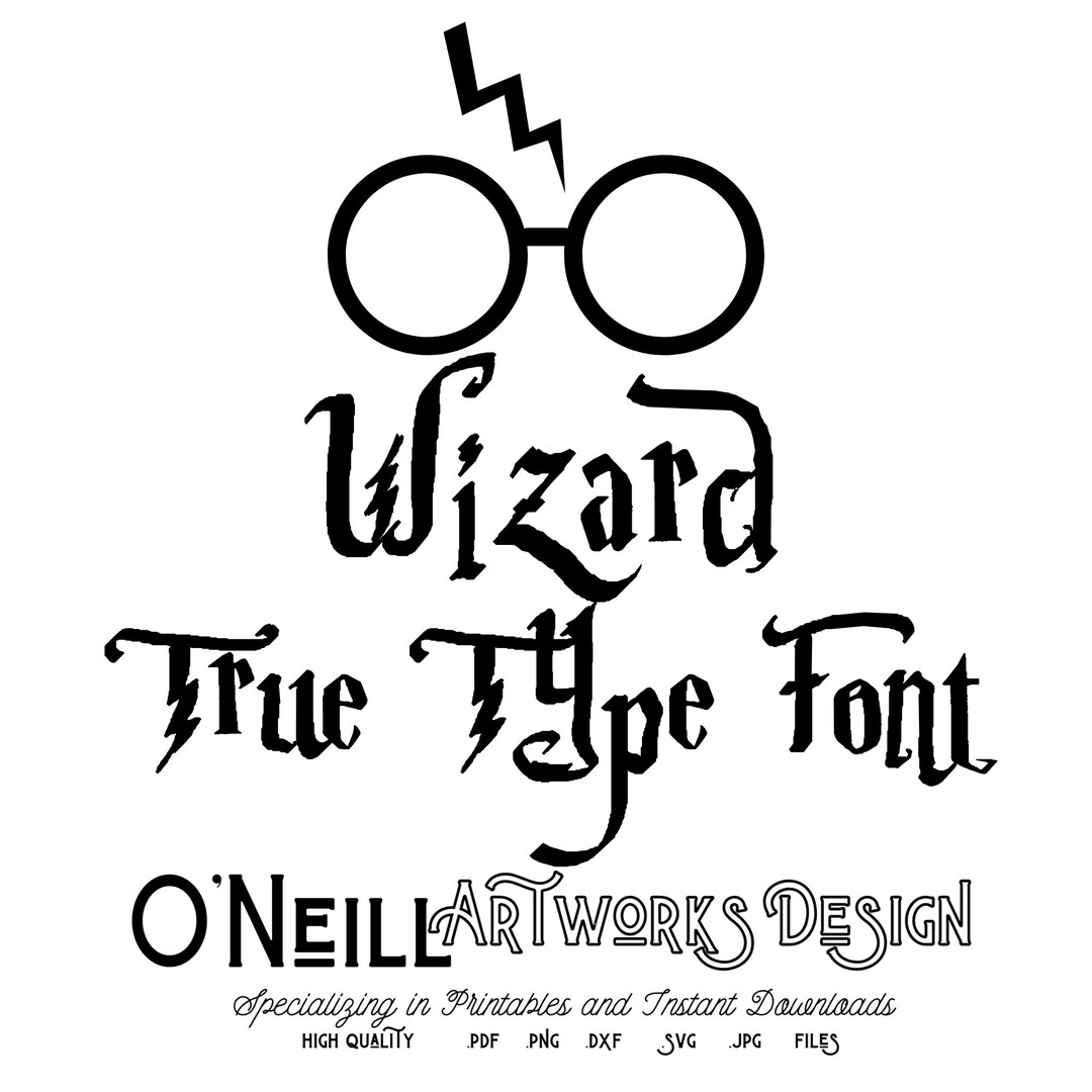 Magic Wizarding Font | TTF | True Type Font | Wizard Text Style Famous ...