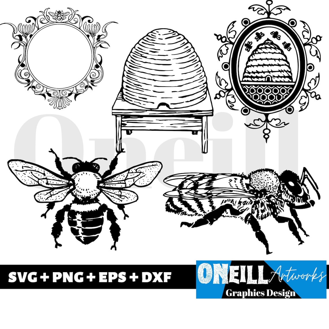 Bee Beehive Bees Collection Bee Svg Beehive Svg Png Dxf Eps - Etsy