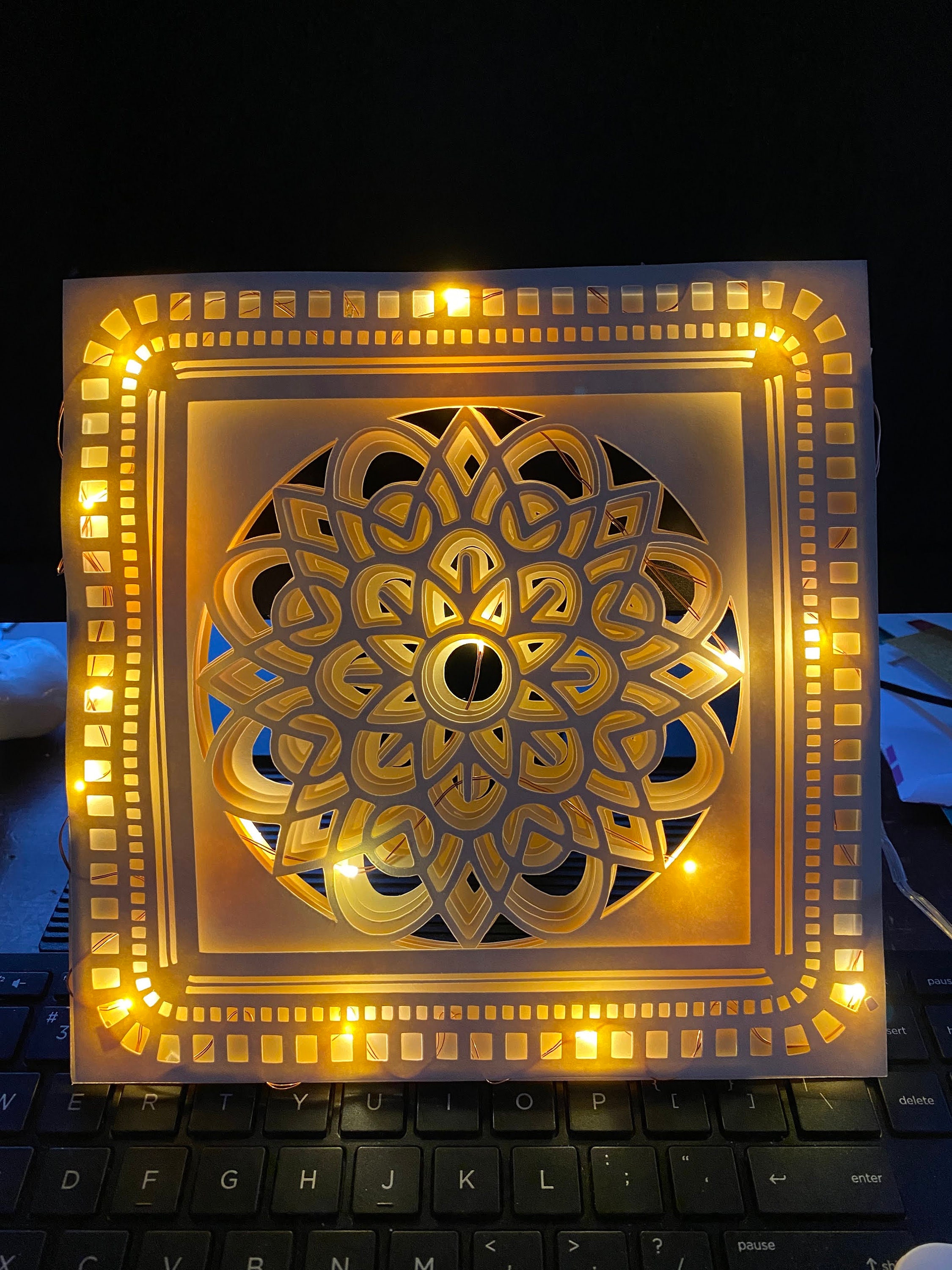 3D SVG Shadowbox Layered Light Box Mandala Easy Weed Cuttable for ...