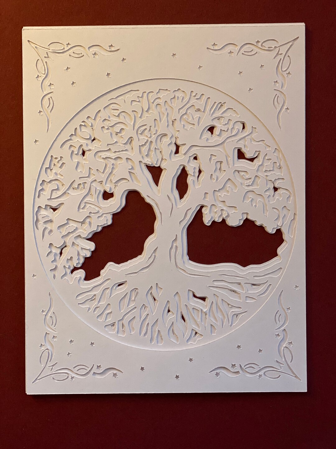 Layered Paper Art 3D Tree of Life SVG Card Size 5 X 6.50 Inches Digital ...