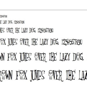 Skull Font | Scary Font | True Type Font | Ttf | Digital Download Text ...