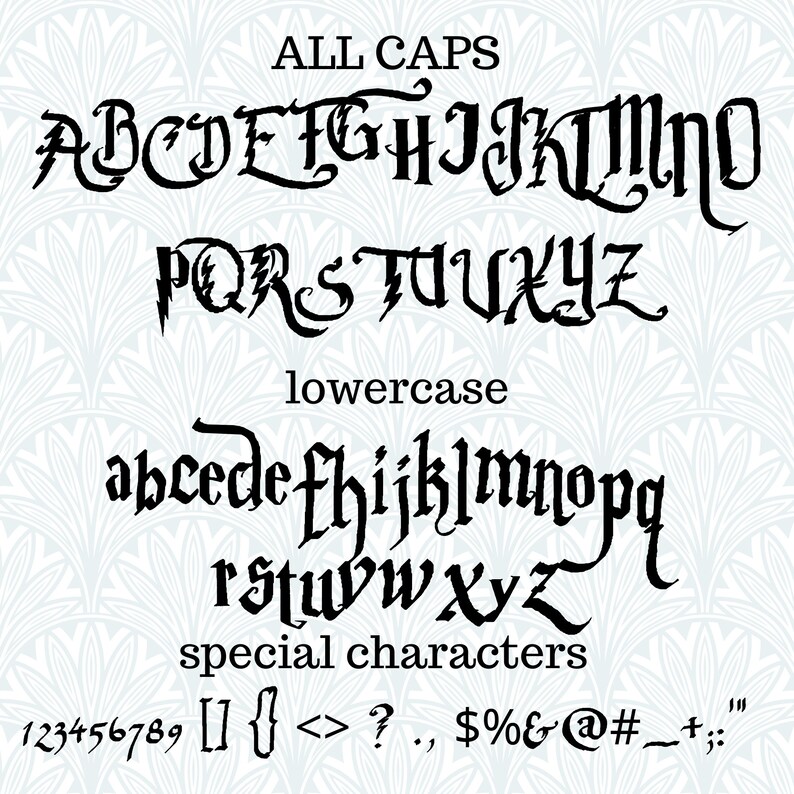 Magic Wizarding Font TTF True Type Font Wizard Text - Etsy