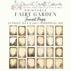 Printable Fairy Garden Journal Pages 8.5 X 11, DIY Junk Journal ...