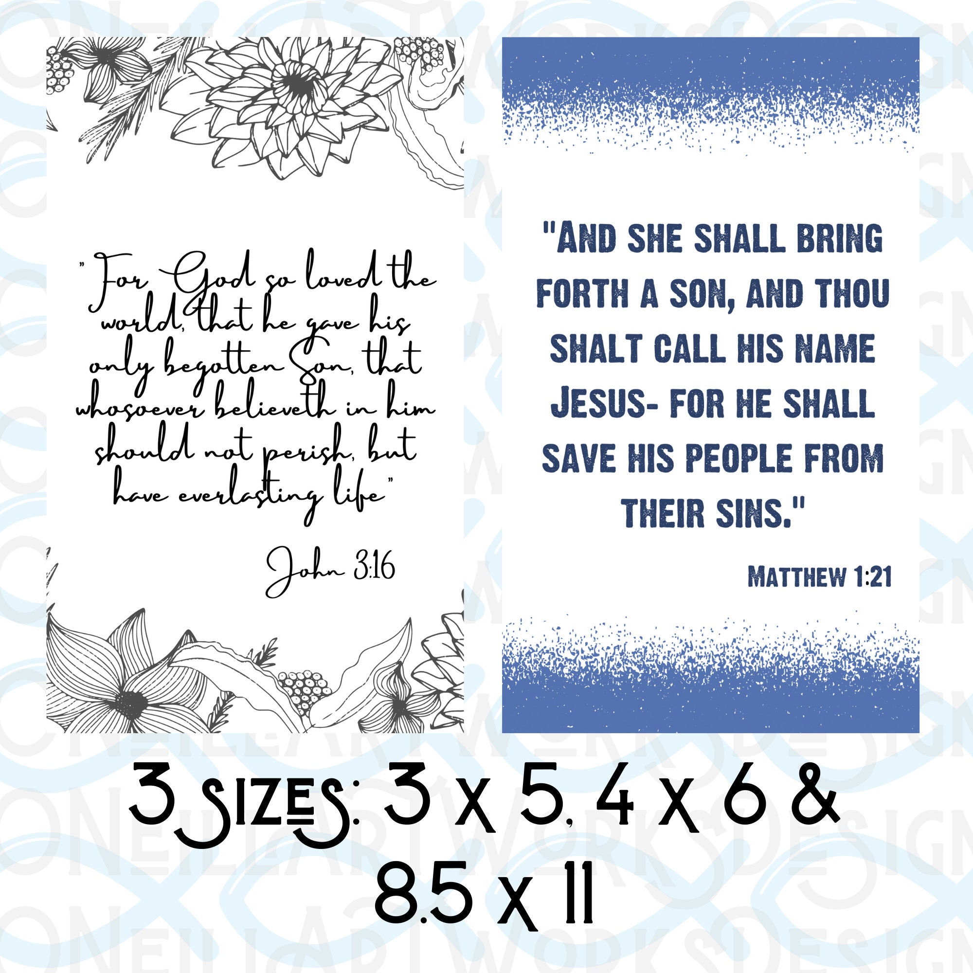 Printable Scripture Cards Christian Greetings Printable | Etsy