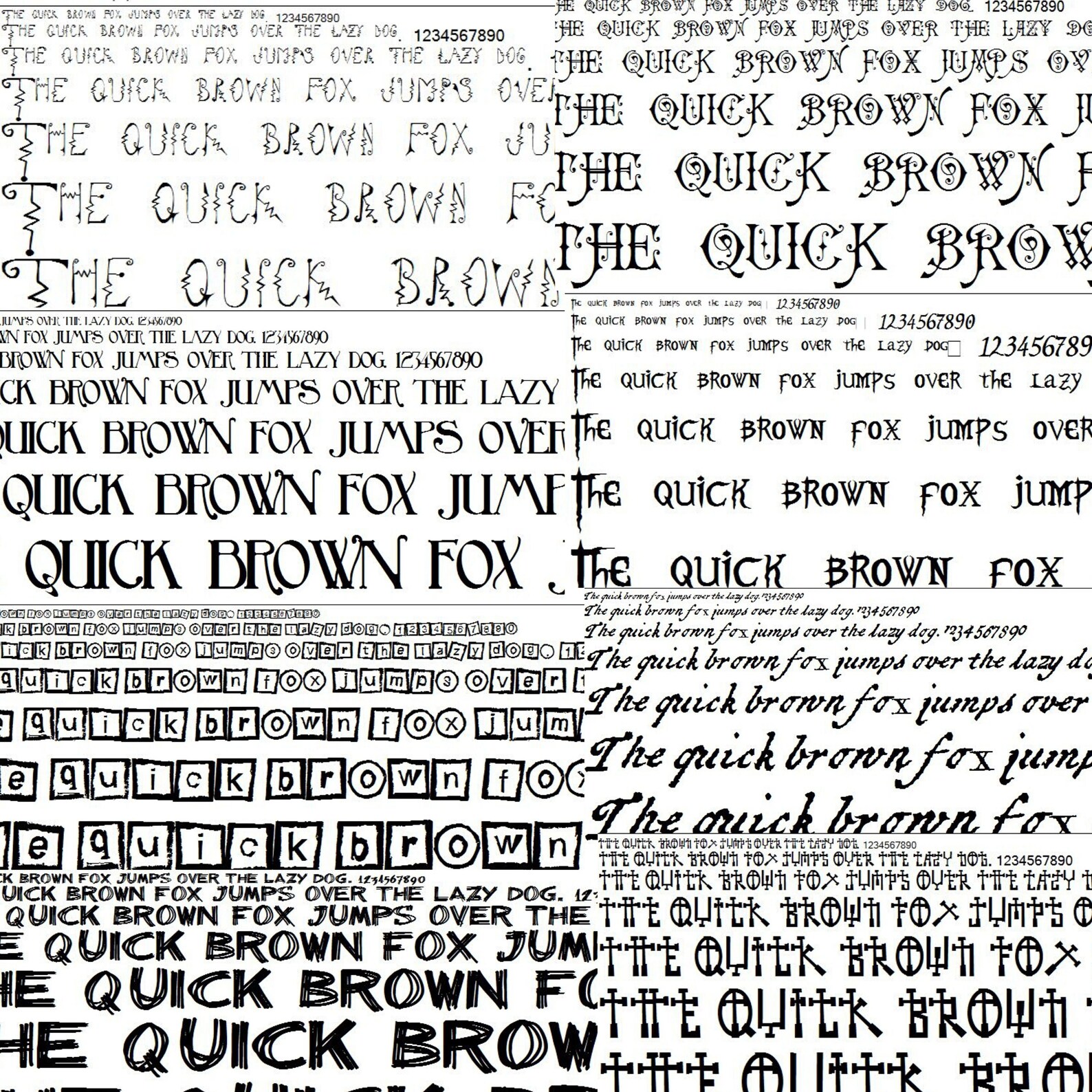 98 Pack of Creepy Scary Fonts Witchy Text Wiccan Type of | Etsy