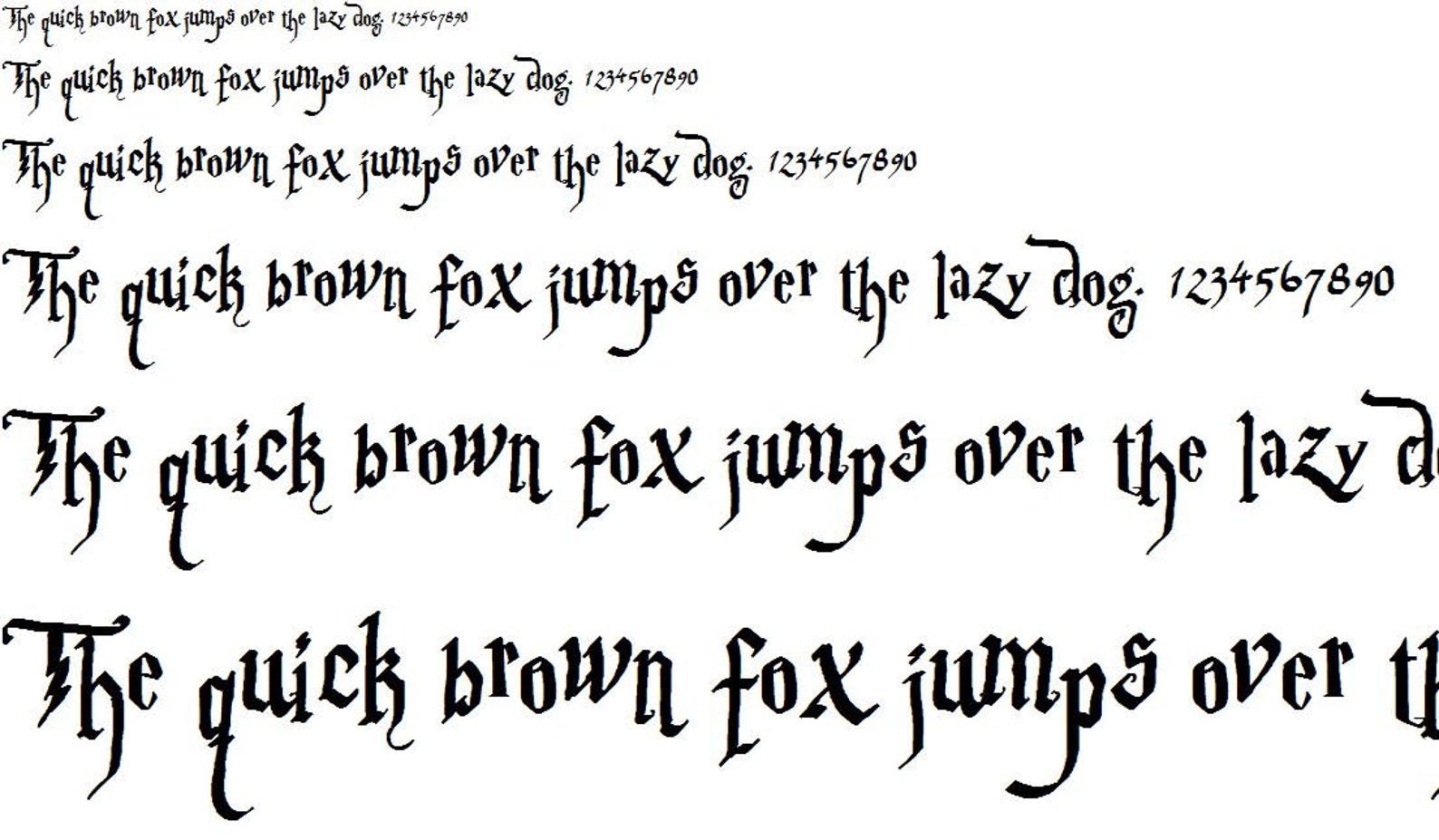 Magic Wizarding Font TTF True Type Font Wizard Text - Etsy