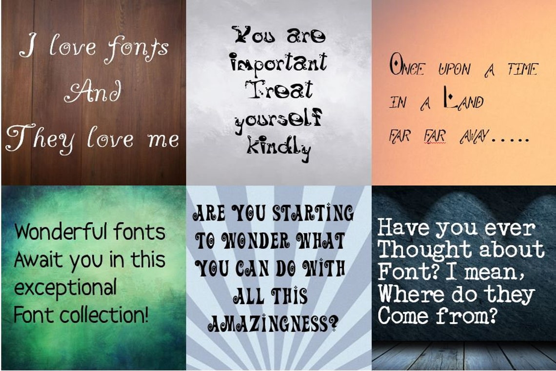 Over 999 Unique Text Styles Variety of True Type Fonts - Etsy