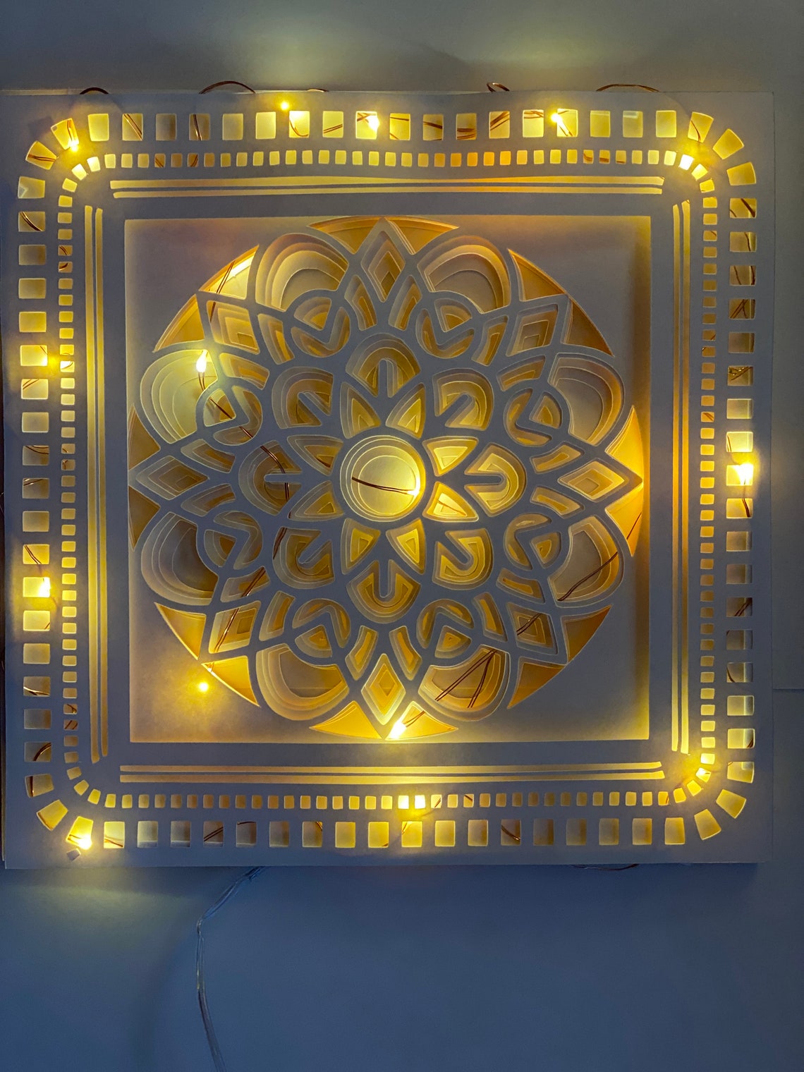 3D SVG Shadowbox Layered Light Box Mandala Easy Weed Cuttable - Etsy