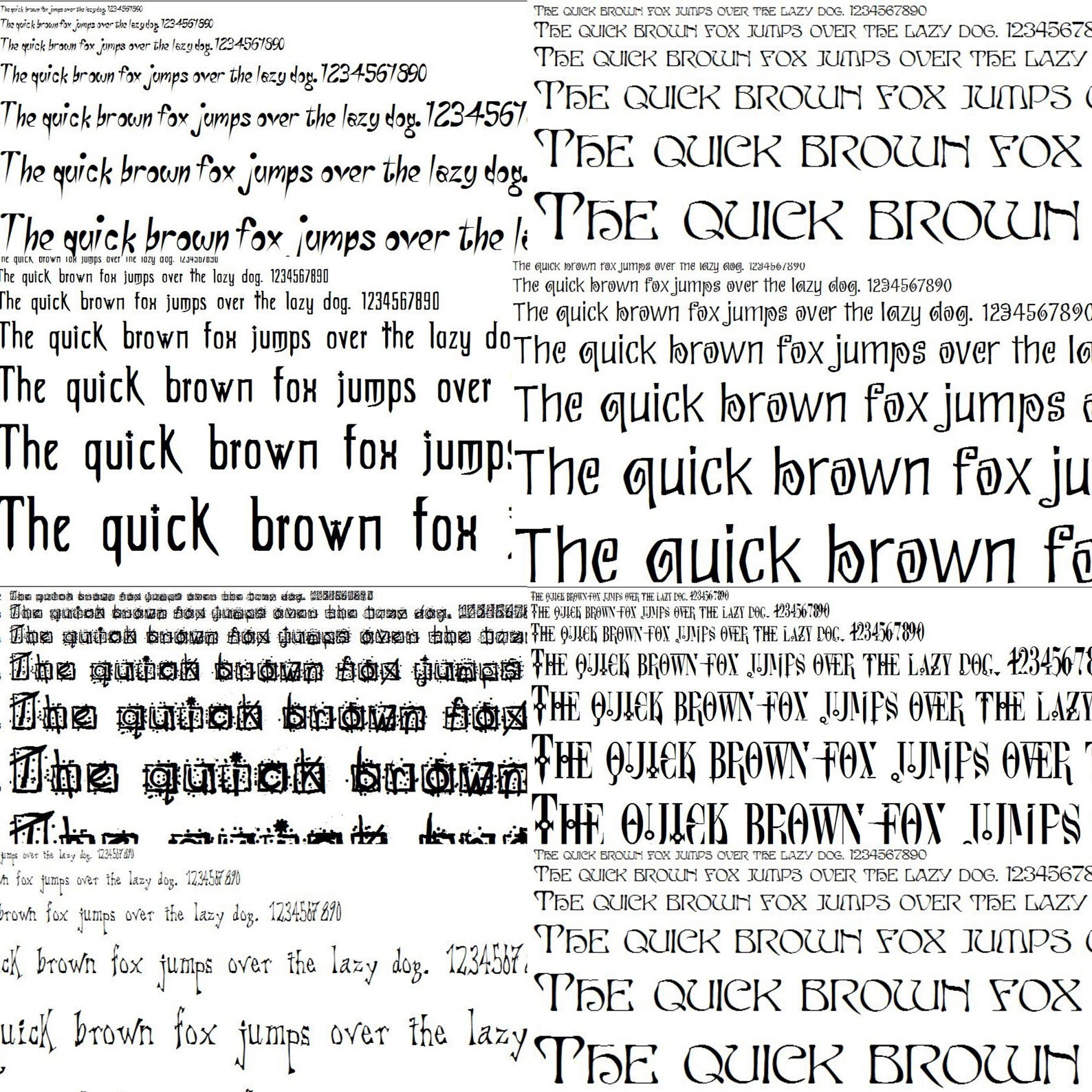 98 HANDPICKED Scary Fonts Witchy Text Wiccan Type of Lettering - Etsy