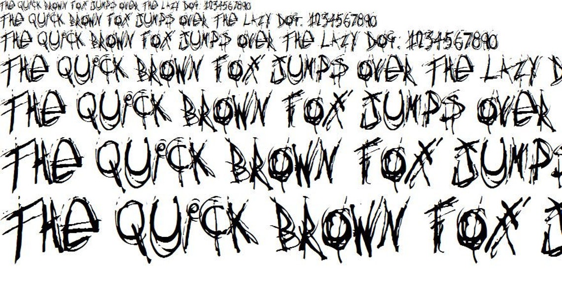 Blair Witch Style TTF Font, Vampire Scary Creepy True Type Text Style ...