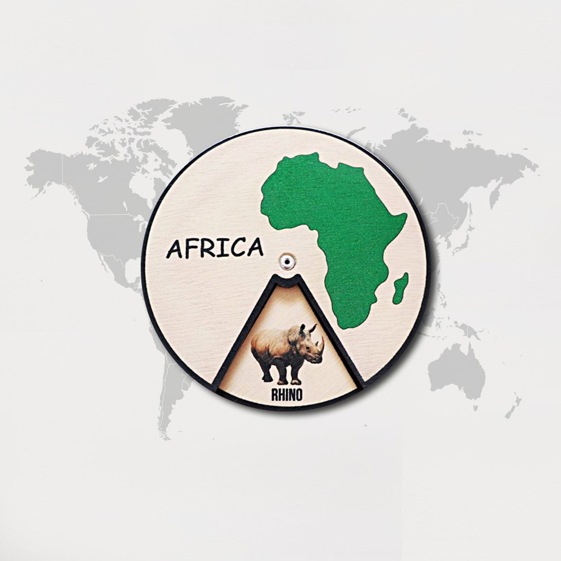 Animal and Continent Wheels / Continents Wheels | Etsy