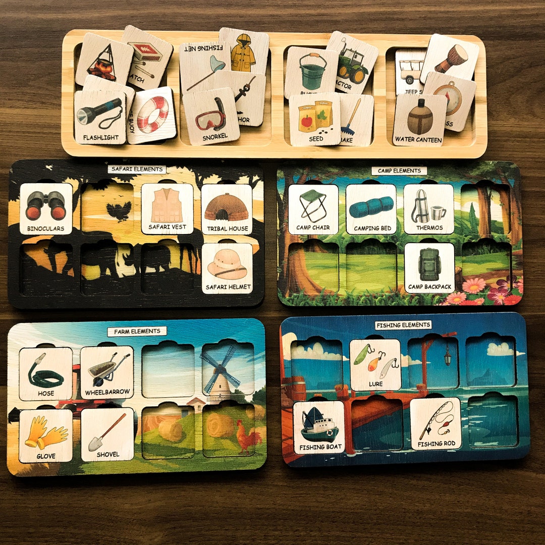 Complete the Elements, Wooden Puzzle, Educational Toys - Etsy