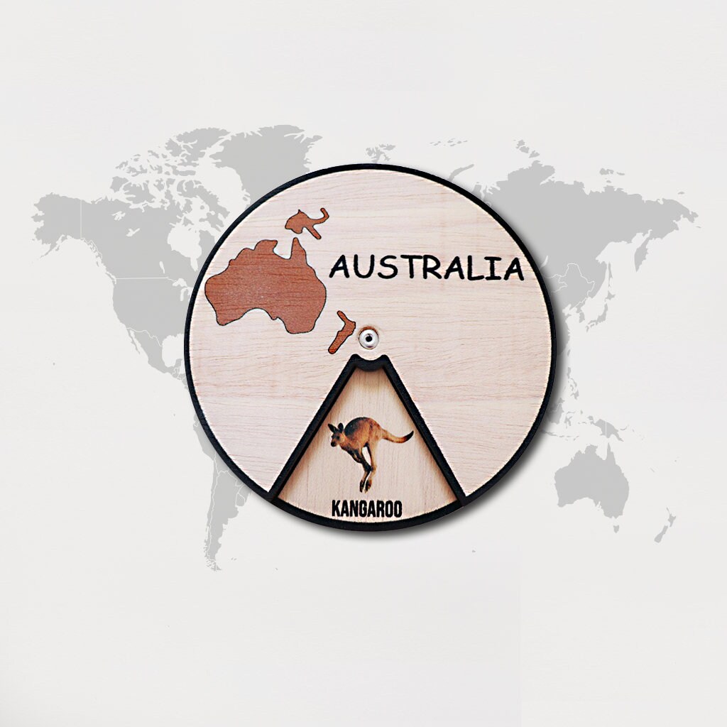 Montessori Educational Continents and Animals Set Seven Pieces | Animal ...