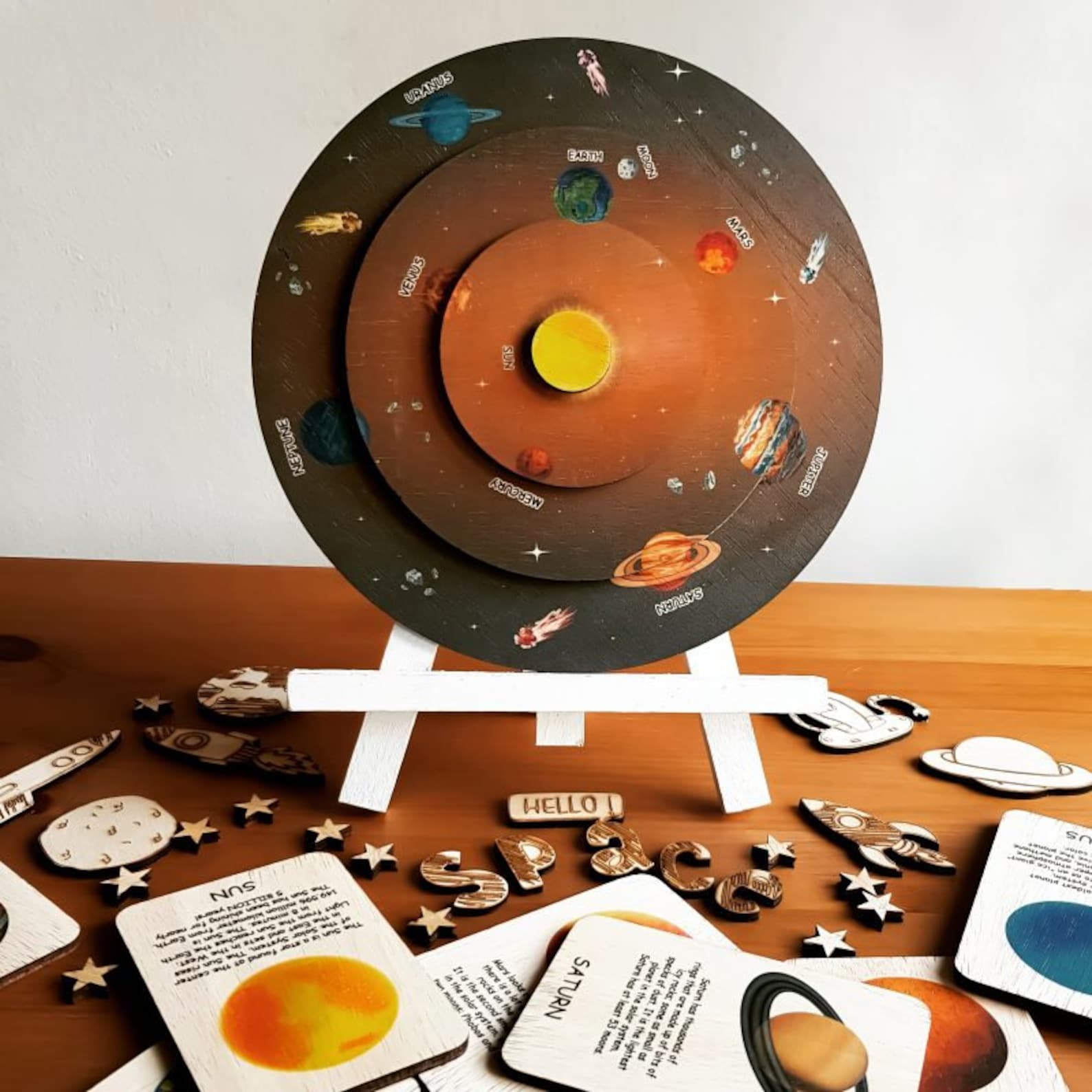 Wooden Solar System Wheel - Etsy