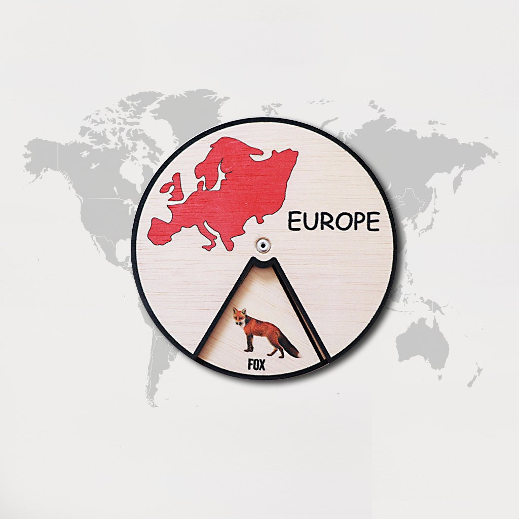 Animal and Continent Wheels / Continents Wheels | Etsy