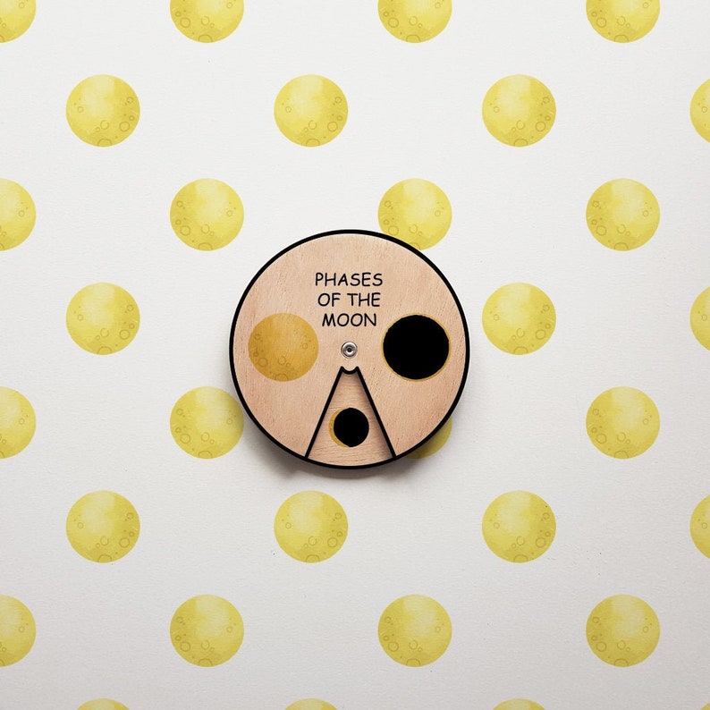 Wooden Phases Of The Moon Montessori Toy Education Toy | Etsy