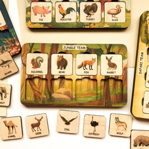 Complete the Animals, Wooden Puzzle, Animals Habitats - Etsy