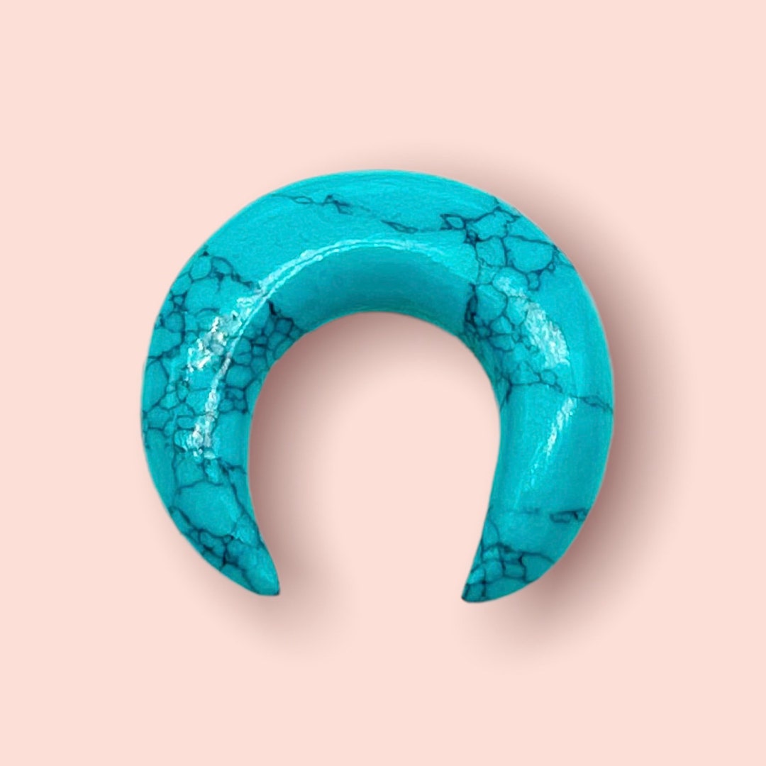 Turquoise Tuskorganic Stone Pinchers Septum Tusk Size: - Etsy