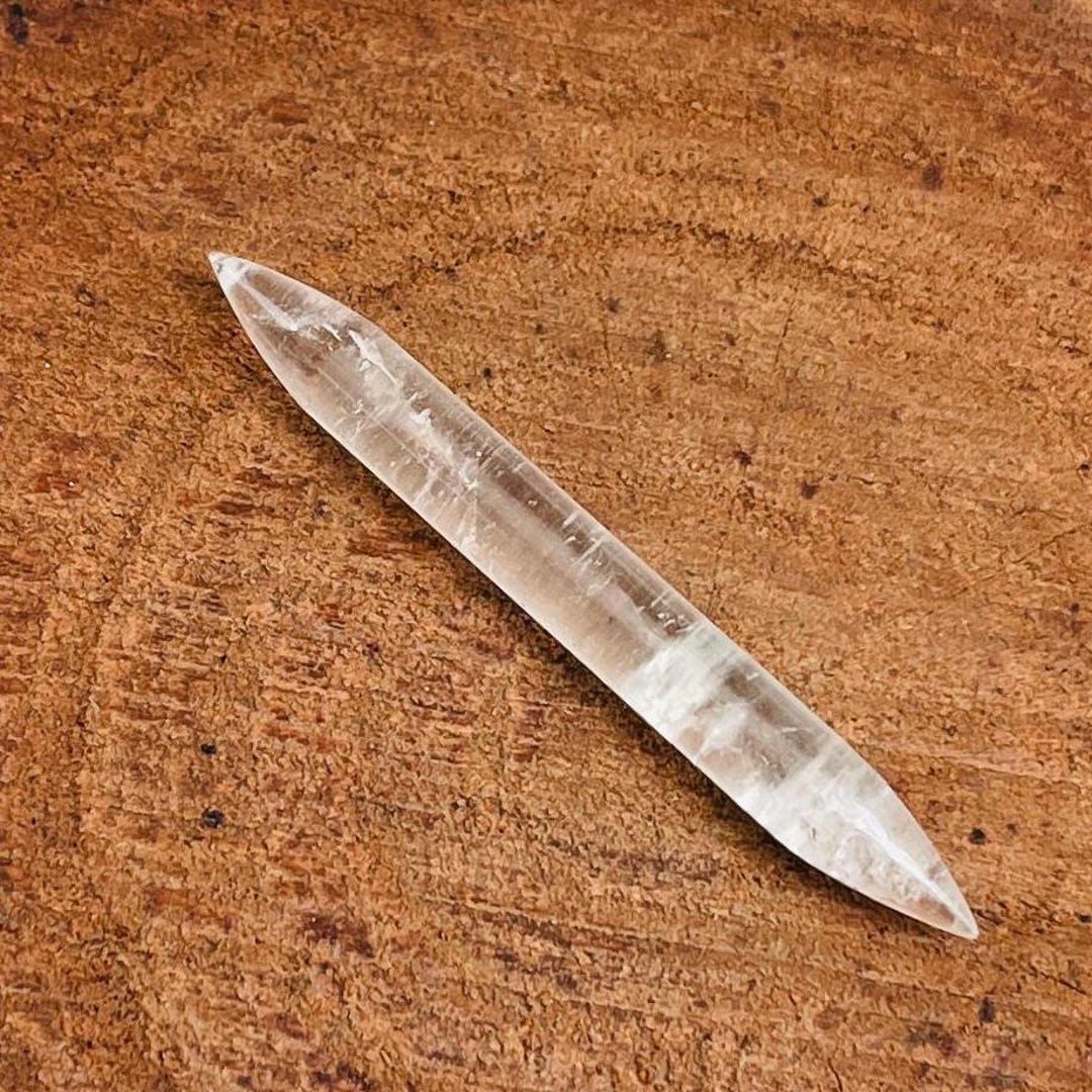 Natural Crystal Quartz Gemstone Spike Tusk, Tribal Septum, Pincher ...