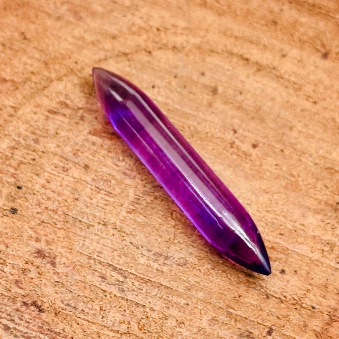Natural Dark Amethyst Quartz Crystal Spike Tusk, Tribal Septum, Pincher ...