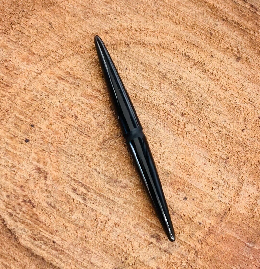 Natural Black Onyx Stone Spike,tusk. Round Notch Tusk, Tribal Septum ...