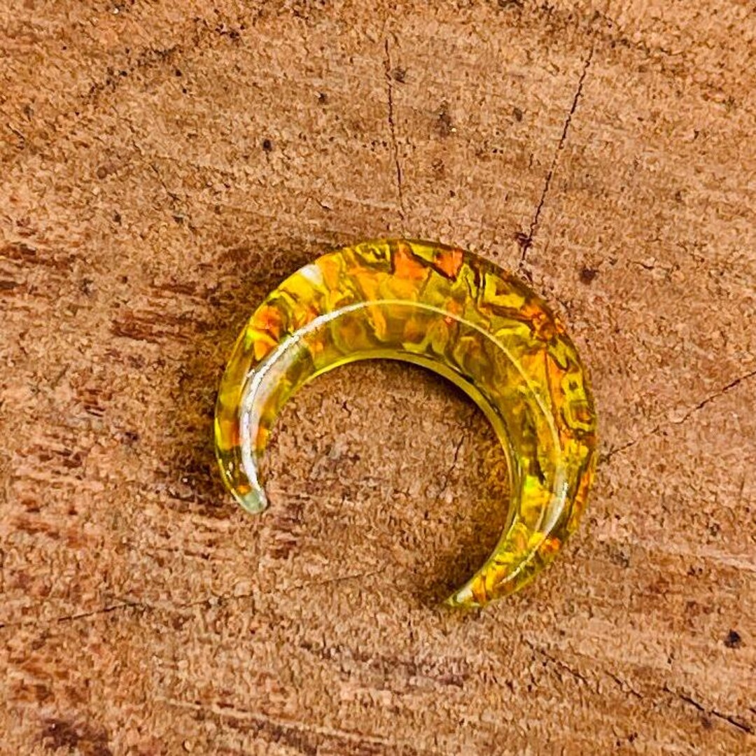 Yellow Opal Glitter Septum Tusk, Tribal Septum, Septum Pincher Jewelry ...