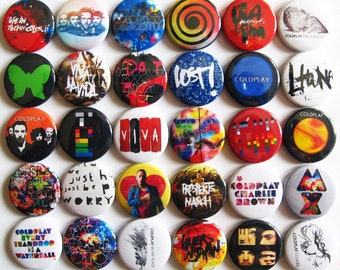 Punk Rock Band Badges to Choose From Drop-down Menu 1 Inch/25mm Pinback ...